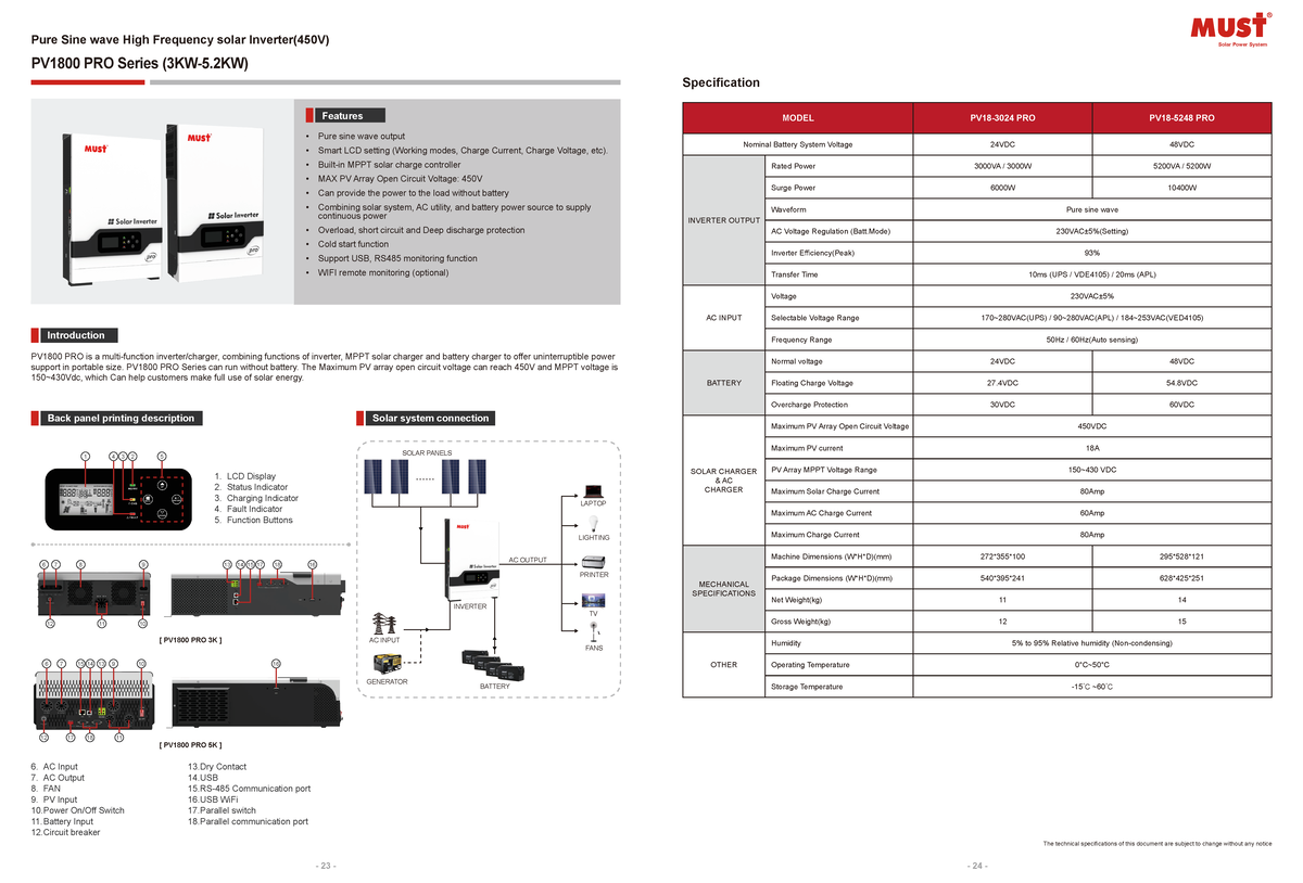 MUST Inverter Catalog 14 - 23 - 24 - Solar Power SystemSolar Power ...