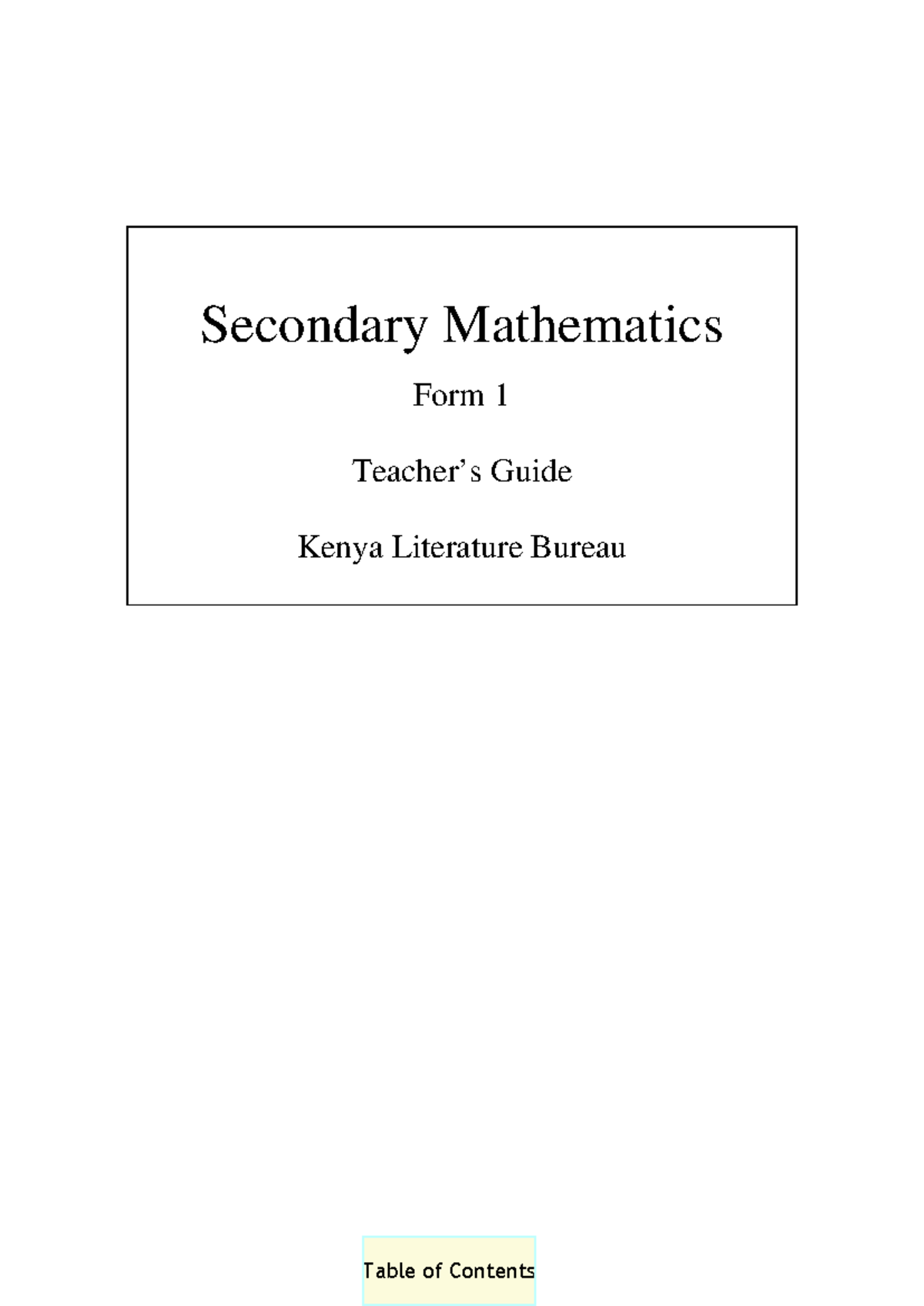 Math book 1 teacher's guide - Educational Administration - Secondary ...