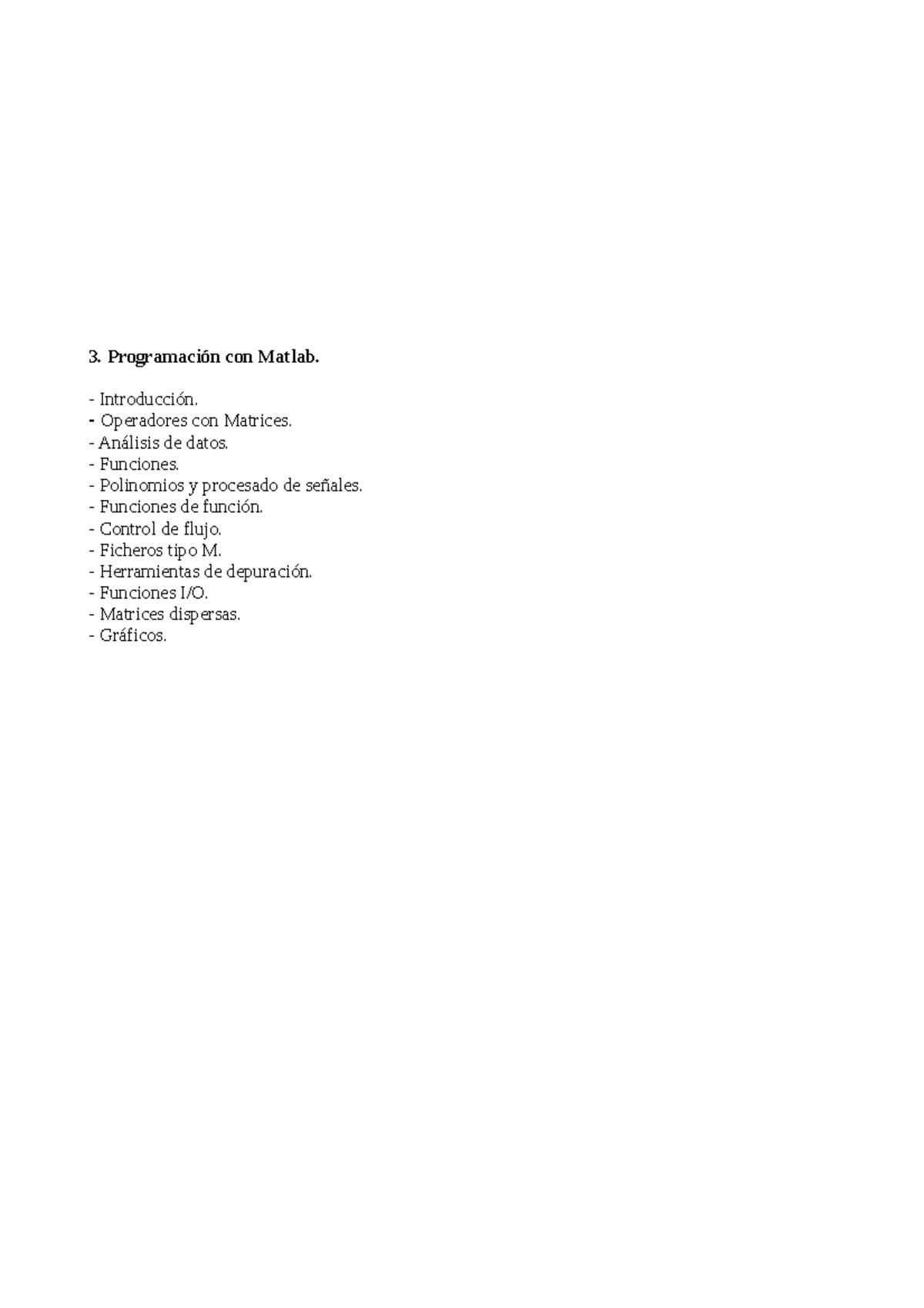 Programación Con Matlab Cálculo 3 Programación Con Matlab Introducción Operadores Con