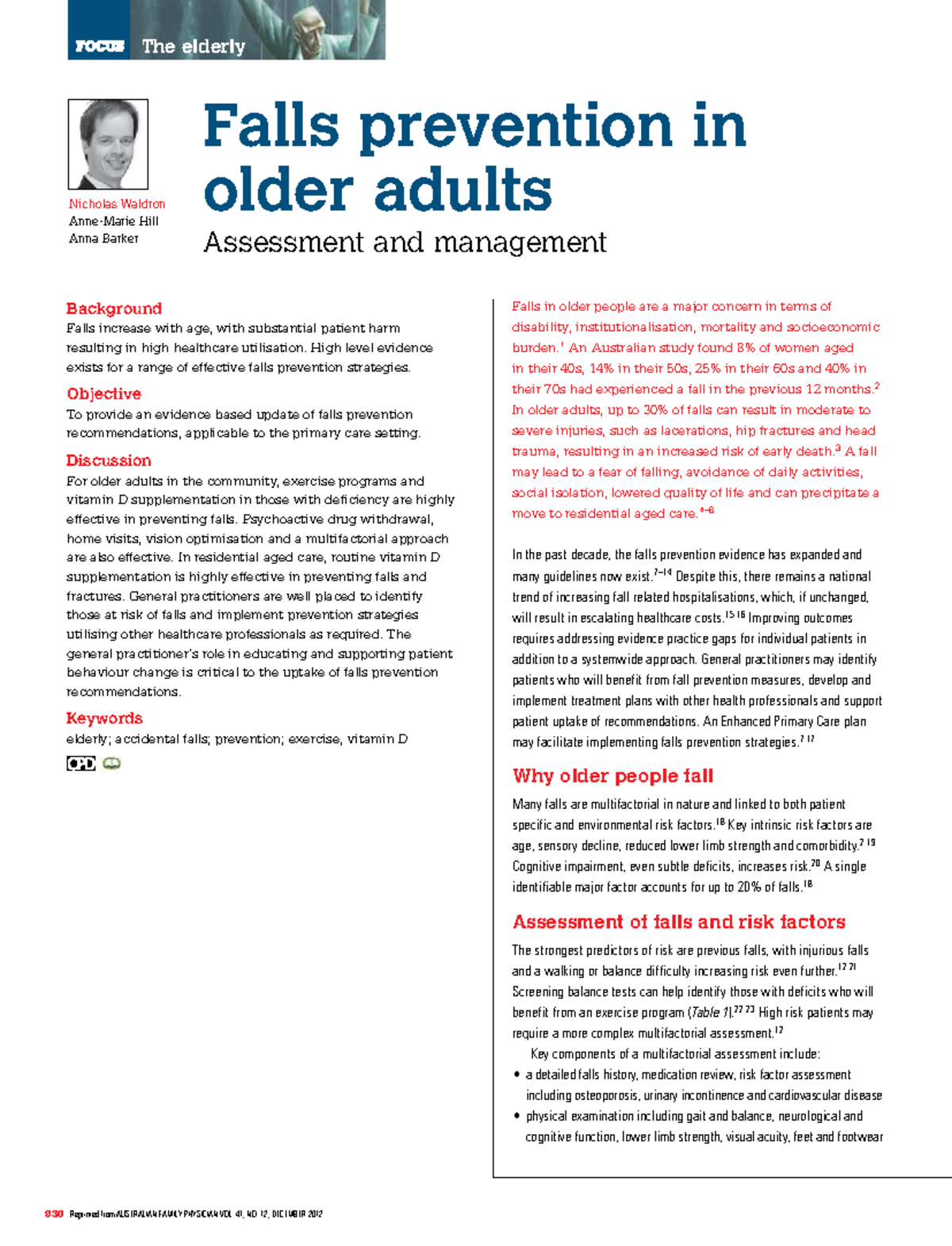2012 12 waldron 090013 Fundamentals of Epidemiology - The elderly ...