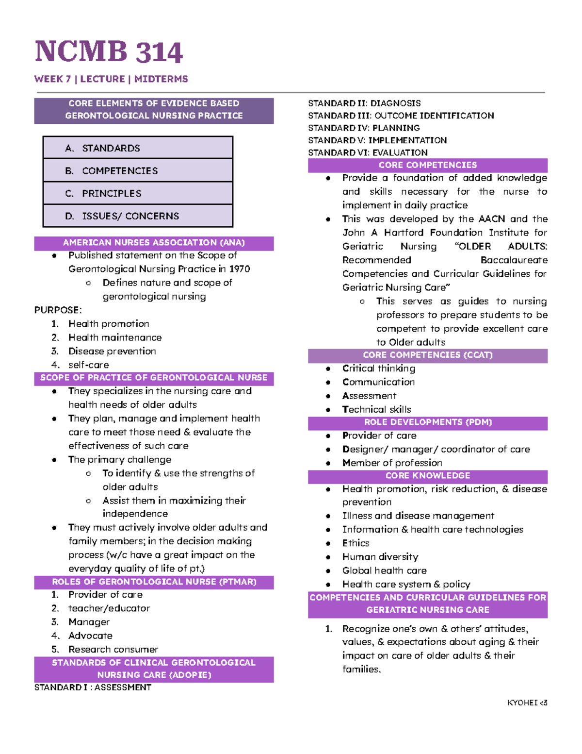 314 - WEEK 7 - sdas - NCMB 314 WEEK 7 | LECTURE | MIDTERMS CORE ...