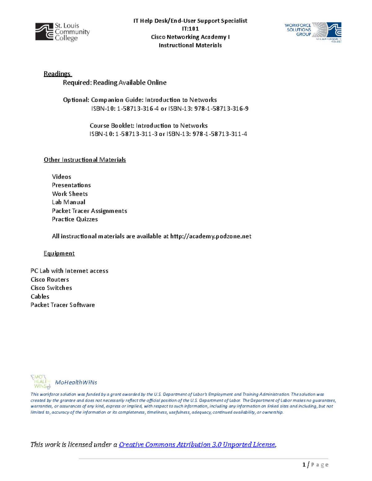 Stlcc IT101 Instructional Materials - IT Help Support Specialist IT:101 ...