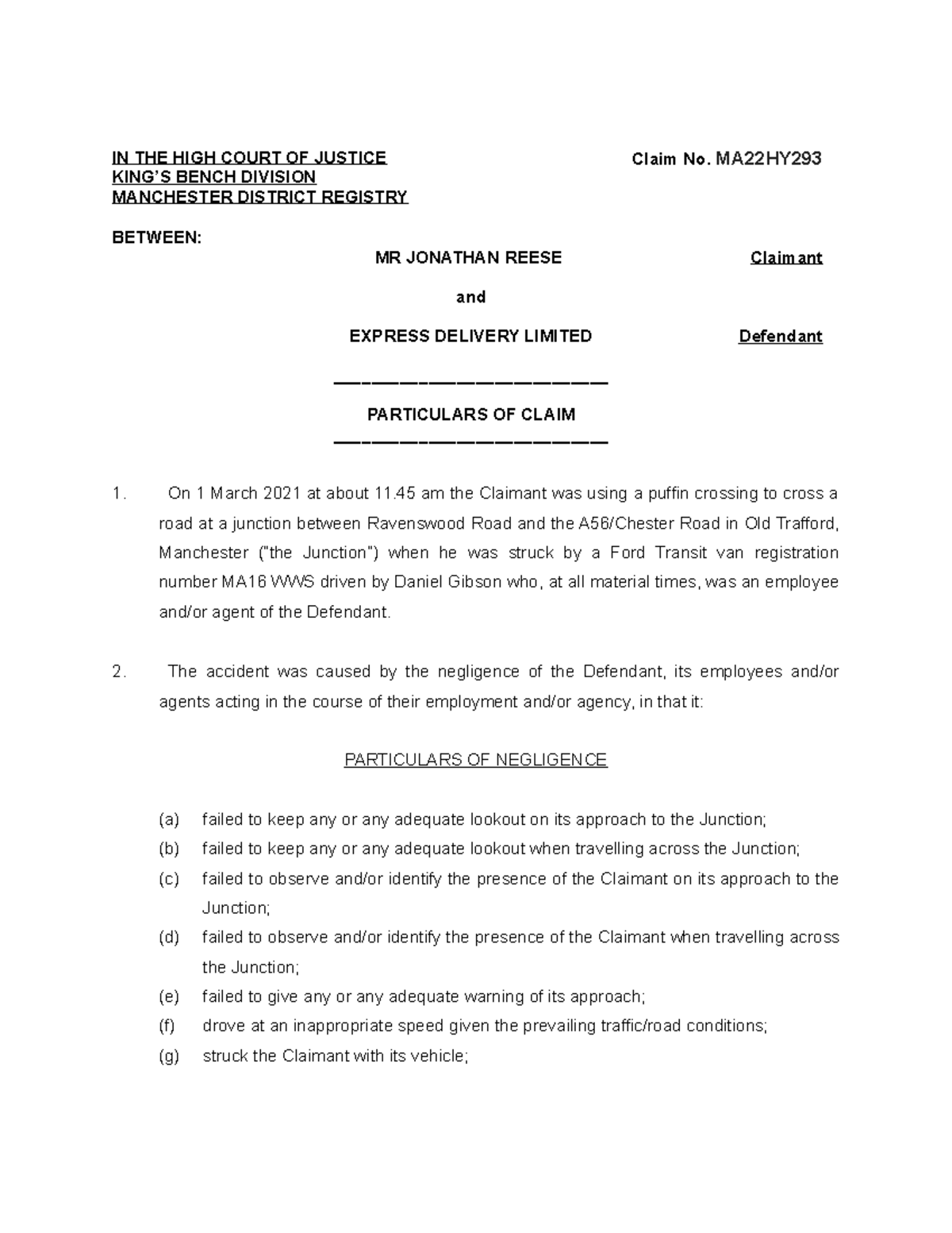 08A. BTC1 WS4 Reese Particulars of Claim - Annotated - IN THE HIGH ...