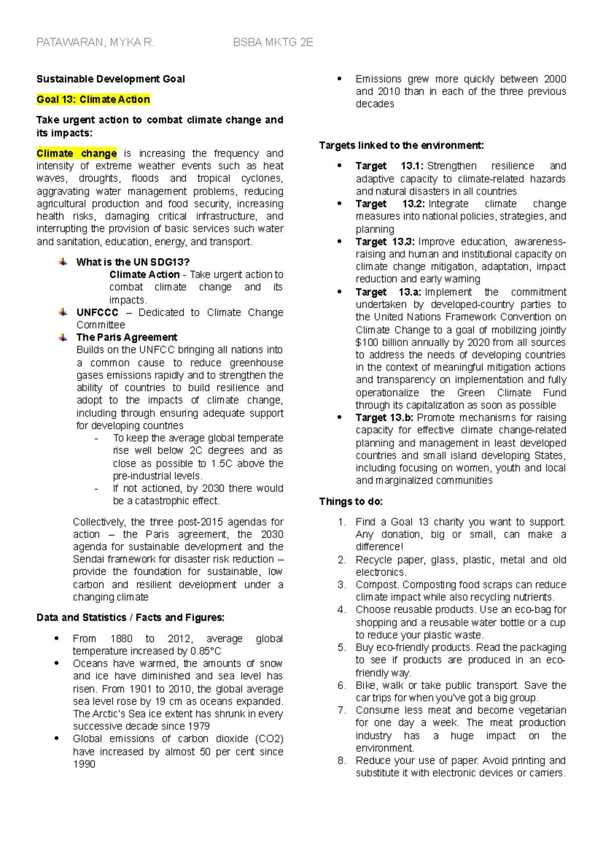 Sustainable Development Goal - What is the UN SDG13? Climate Action ...