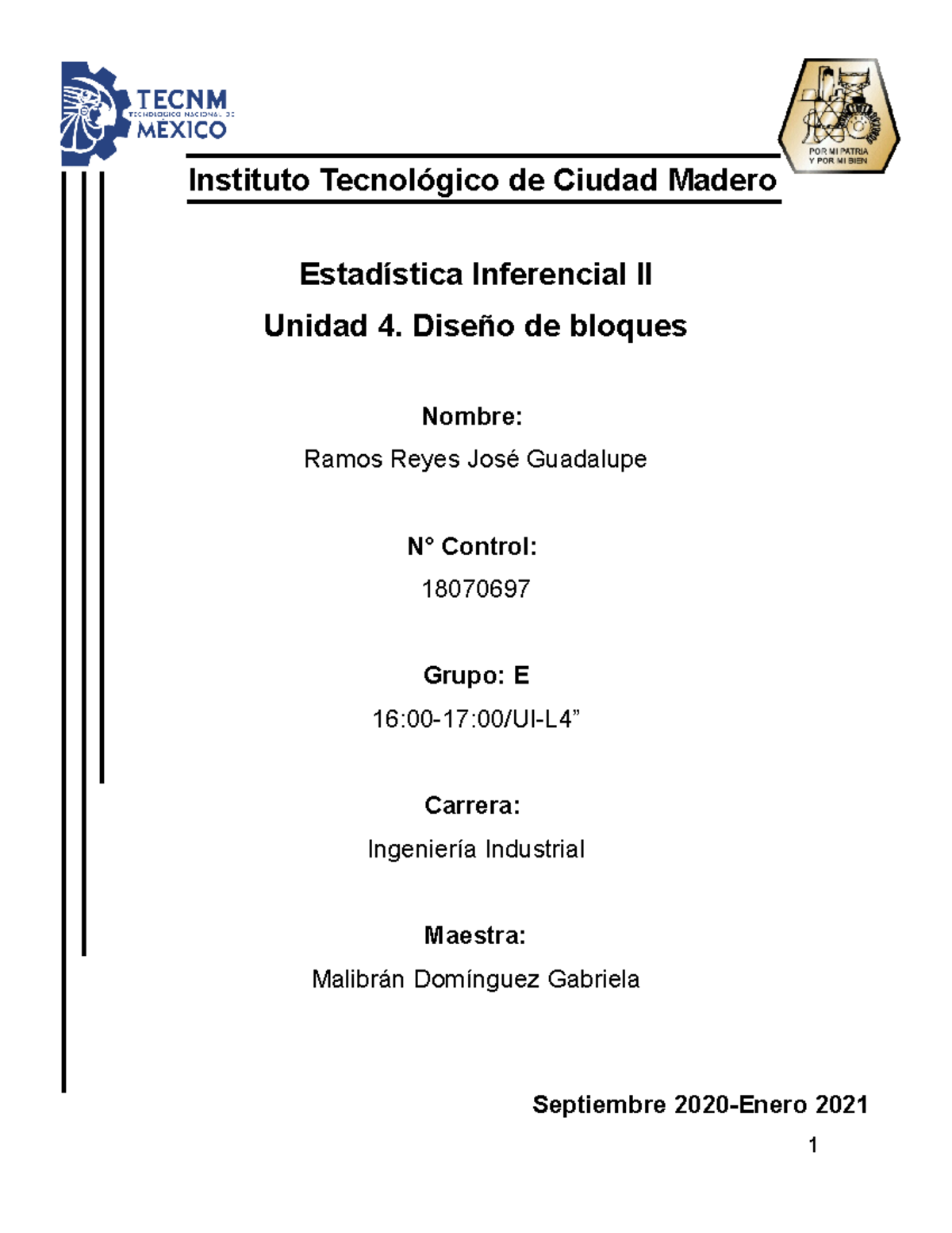 UN4 Diseño DE Bloques - Resumen de la unidad 4 de estadística ...