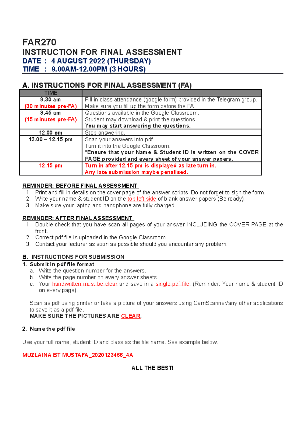 3. FAR270 Guideline FA Submission - FAR INSTRUCTION FOR FINAL ...