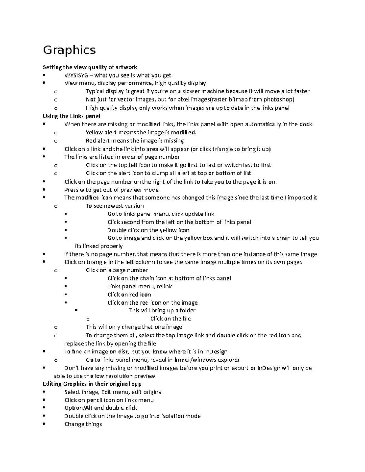 Graphics - InDesign - Ryan Moeller - Graphics Setting the view quality of artwork WYSISYG what ...