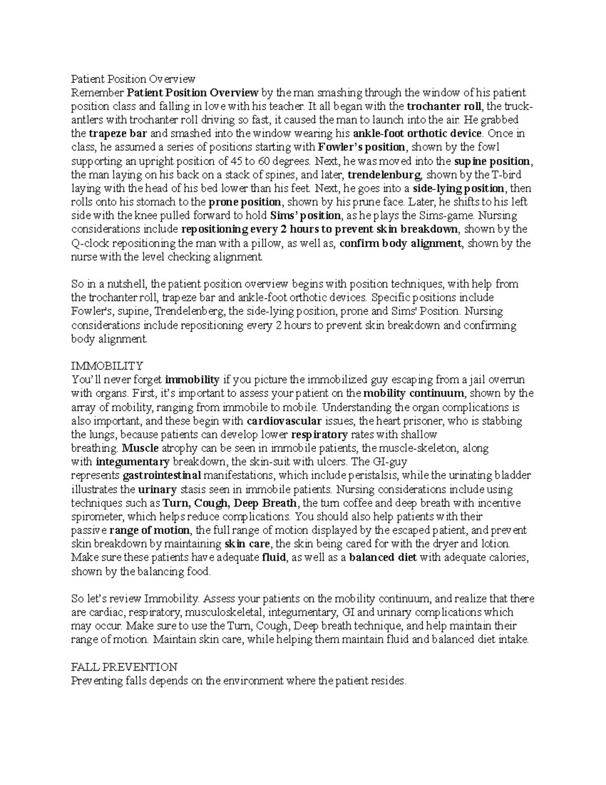 Patient Position Overview - It all began with the trochanter roll, the ...