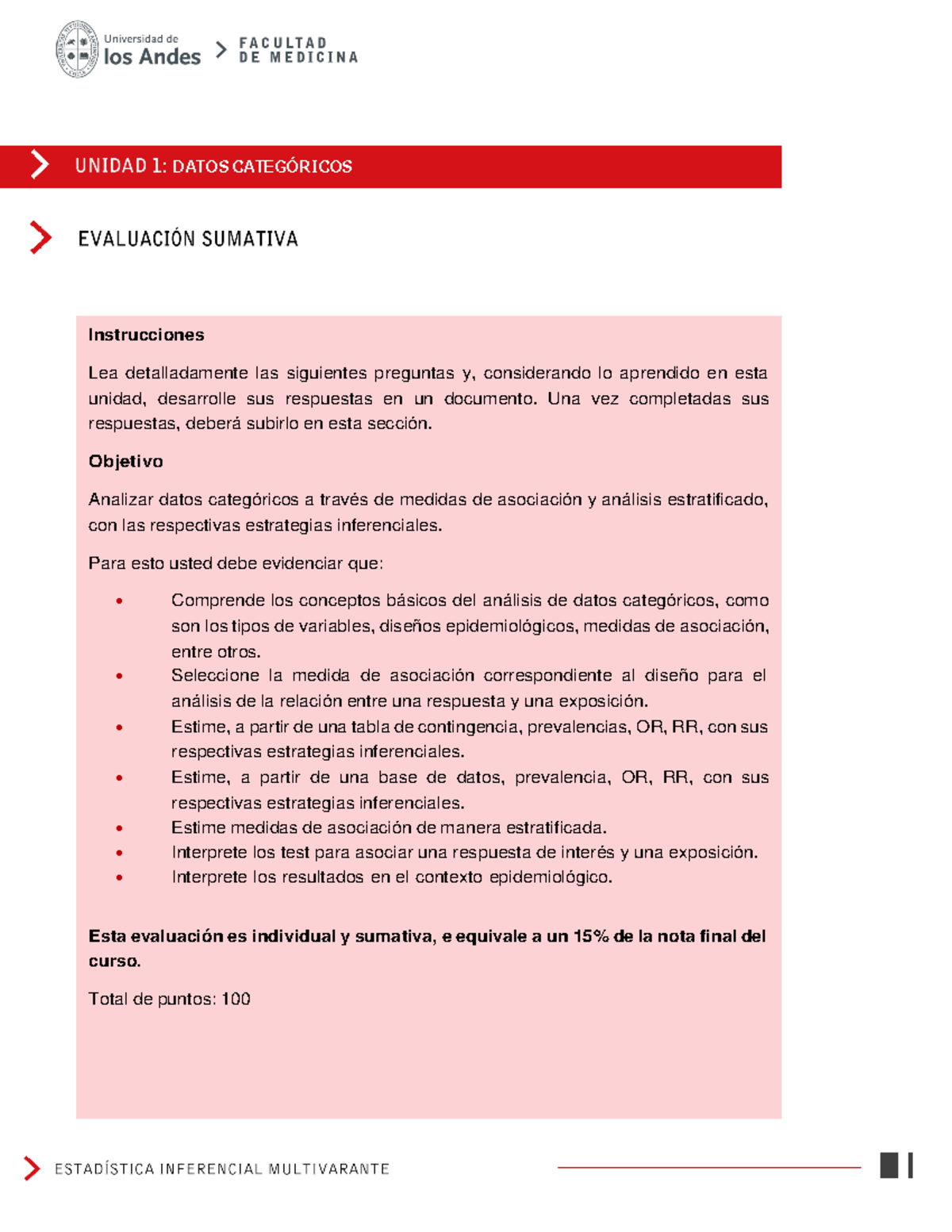 U1 Evaluación sumativa - EIM - Matías Santos - DATOS CATEG”RICOS Instrucciones Lea ...