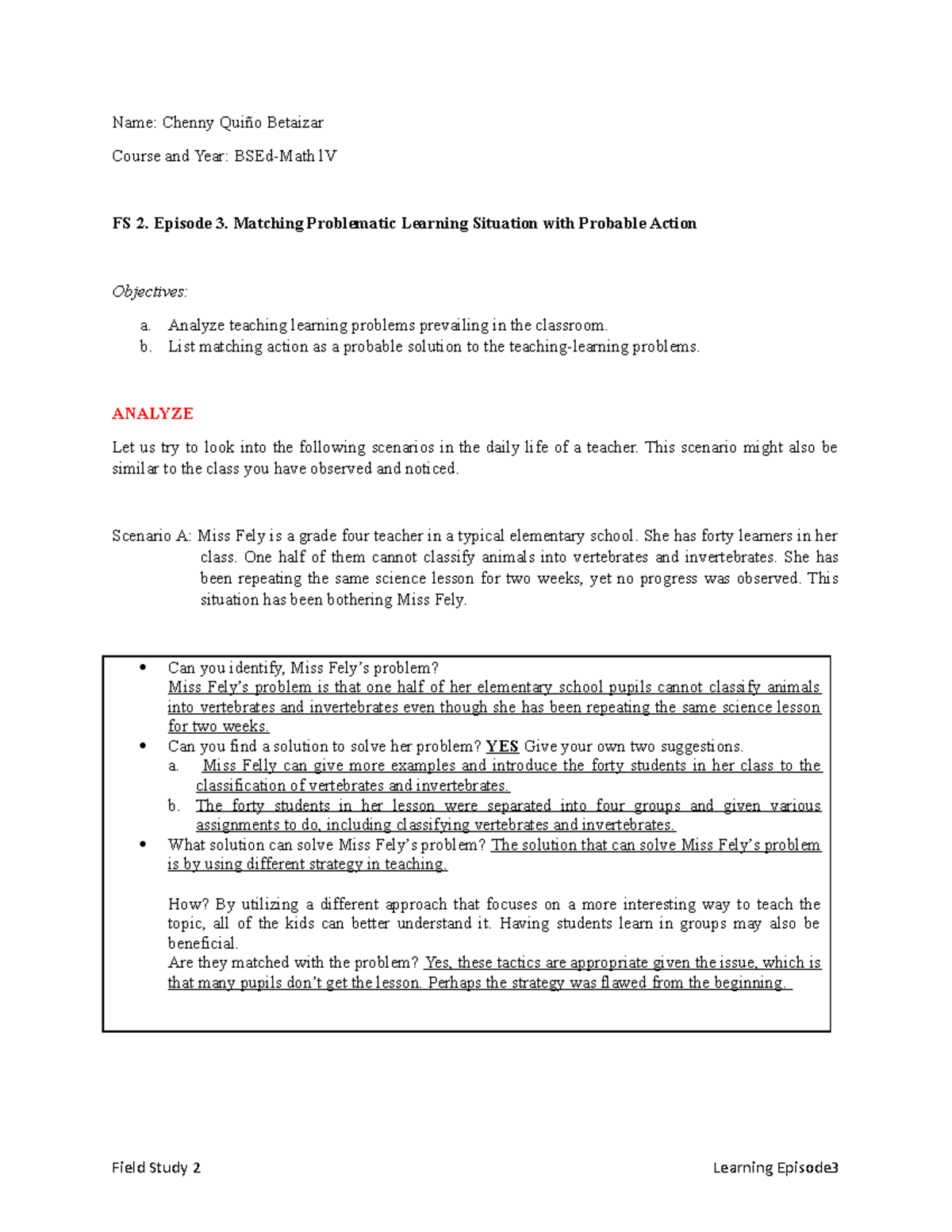 Chenny-FS2EP3 - An answer for fs2 - Name: Chenny Quiño Betaizar Course ...