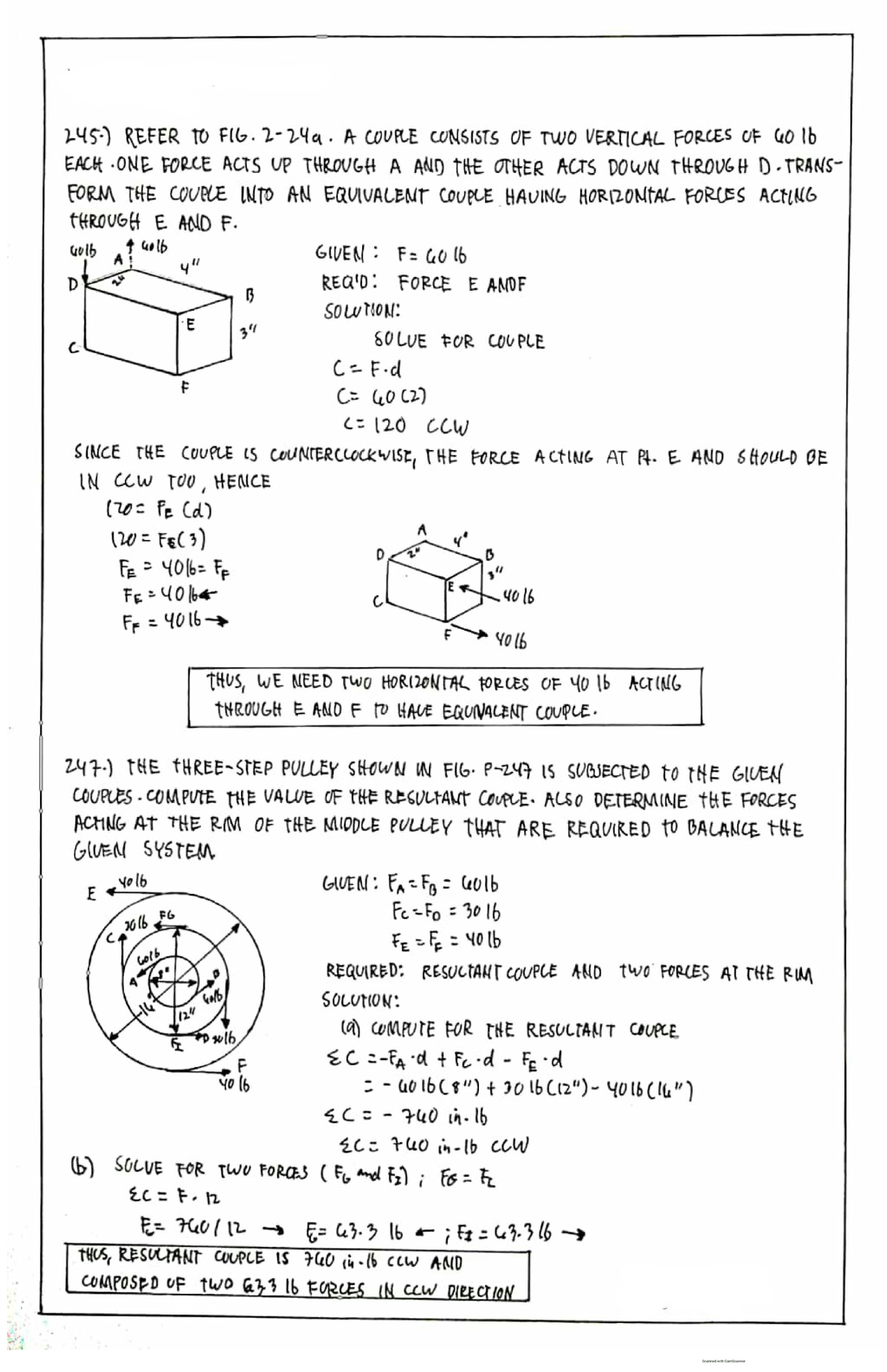 Statics of Rigid Bodies Chapter 2 (Practice Problems 2) - PangSU - Studocu
