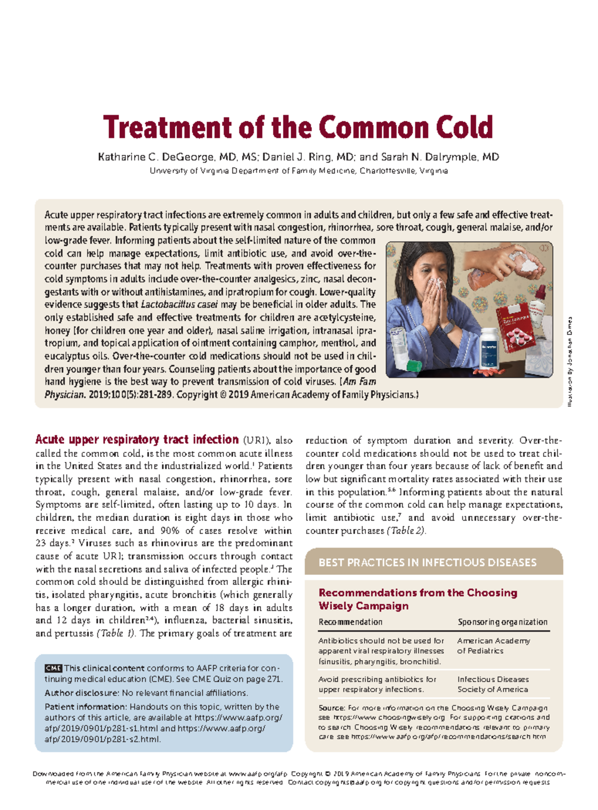 Catarro común - September 1, 2019 Volume 100, Number 5 aafp/afp ...