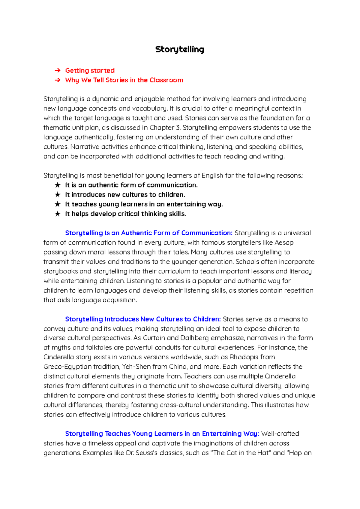 Storytelling - Storytelling Getting started Why We Tell Stories in the ...