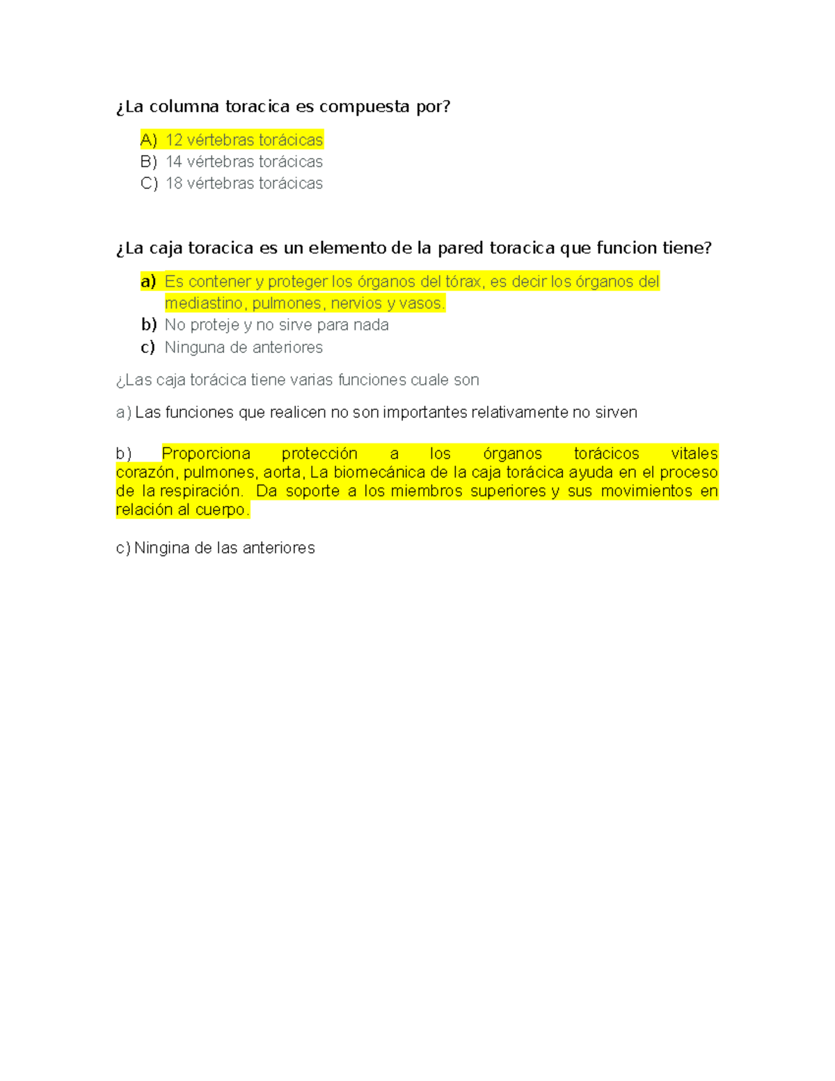 Hahut - ¿La columna toracica es compuesta por? A) 12 vértebras ...