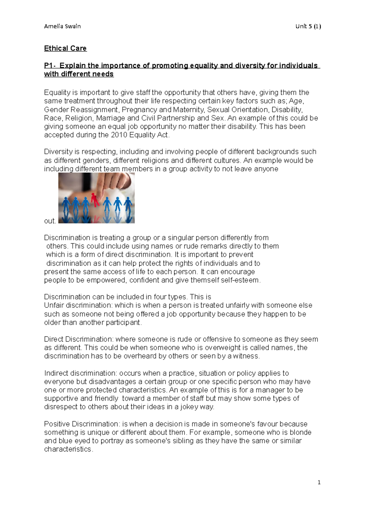 Unit 5 1 - This is my Health And Social Care Assignment that achieved a ...