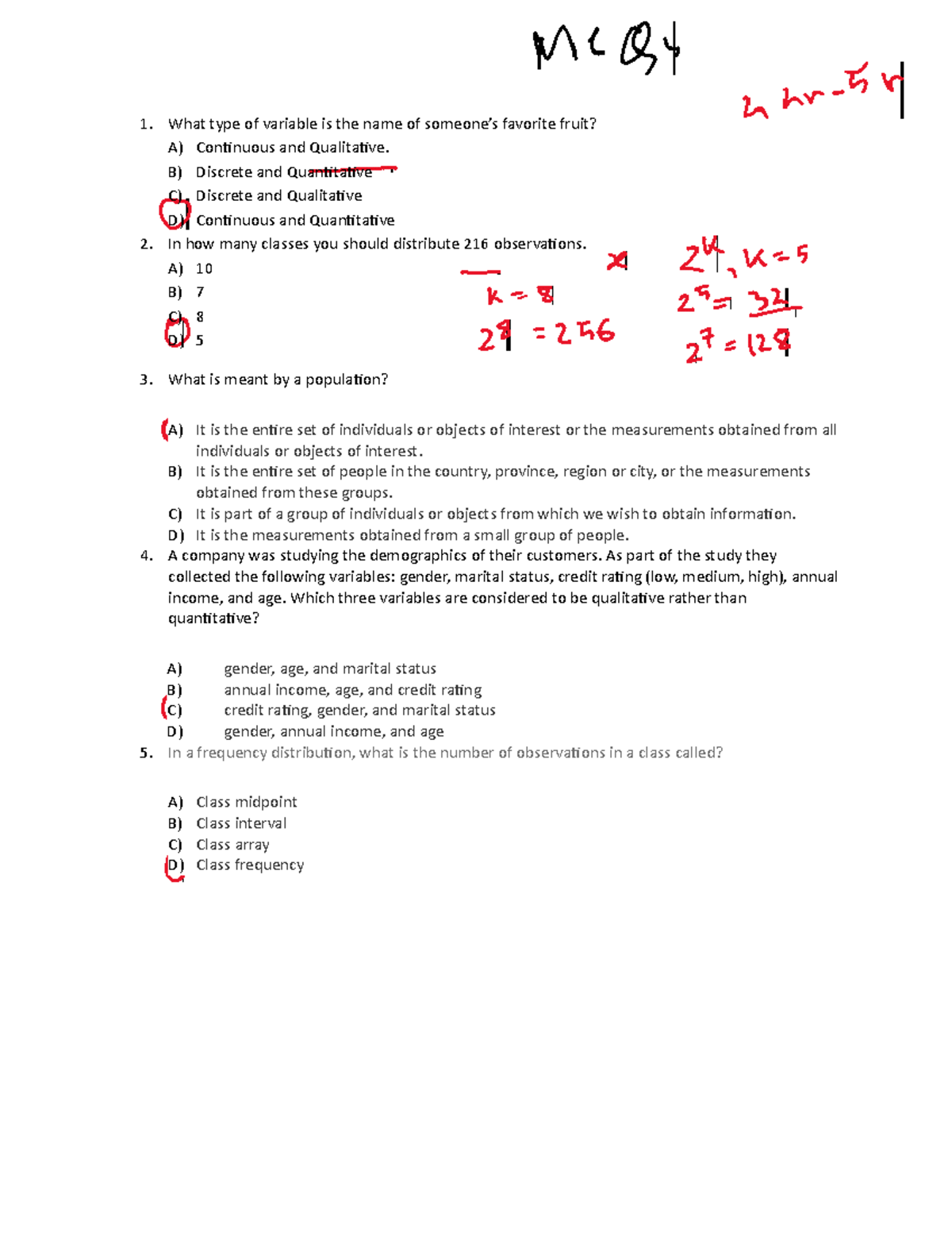 Final exam review questions solution - What type of variable is the ...