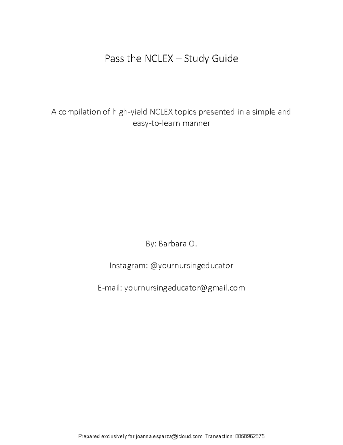 High Yield Nclex Topics Presented In A Simple And Easy To Learn Manner ...