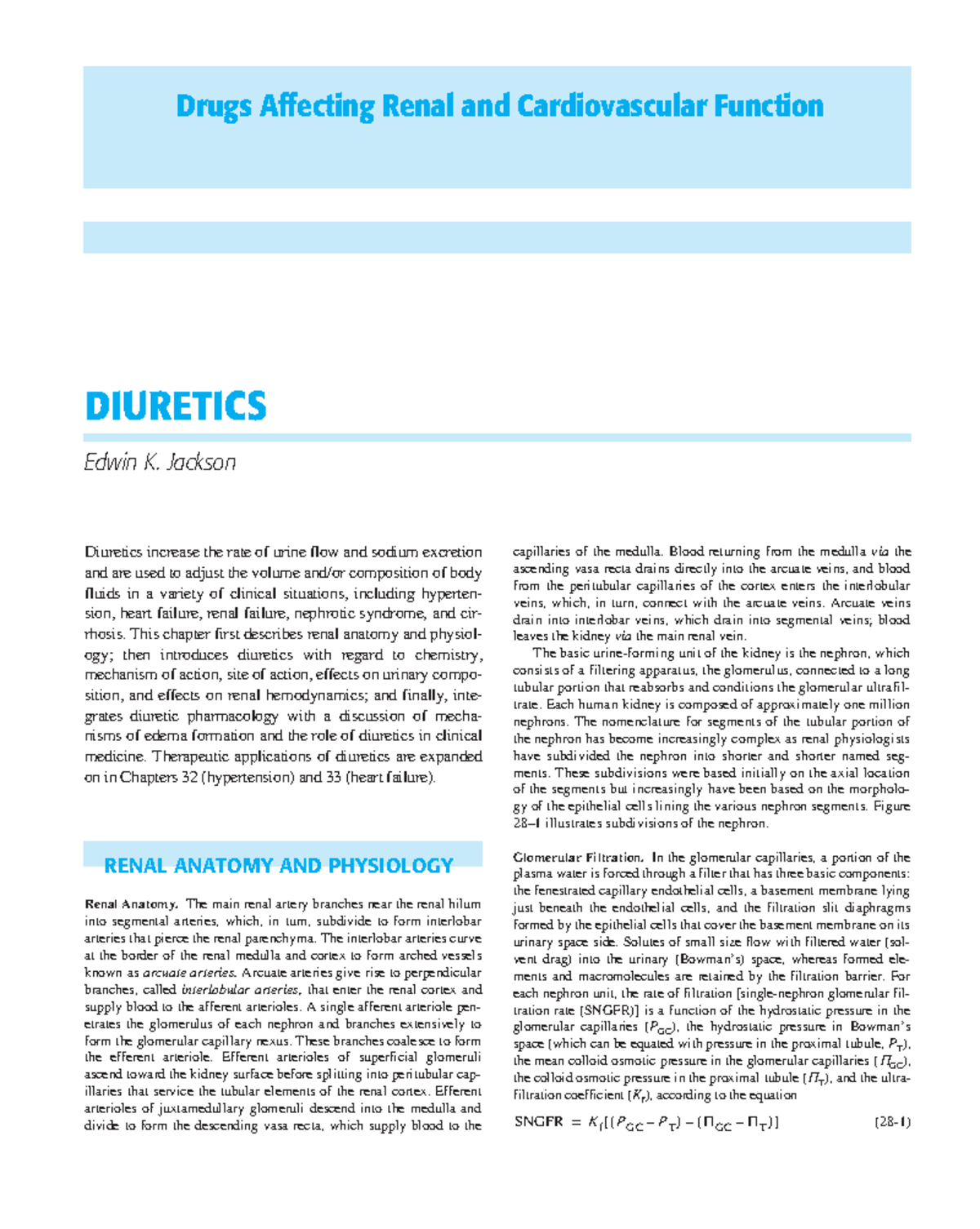 Drugs Affecting Renal and Cardiovascular Function - Drugs Affecting ...