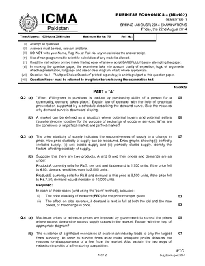 CIMA-BA1-2022 - economics notes - Fundamentals of Business Economics BA ...