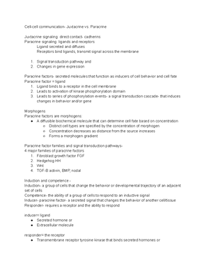 Bio 423 notes- differential gene expression - Autonomous specification ...