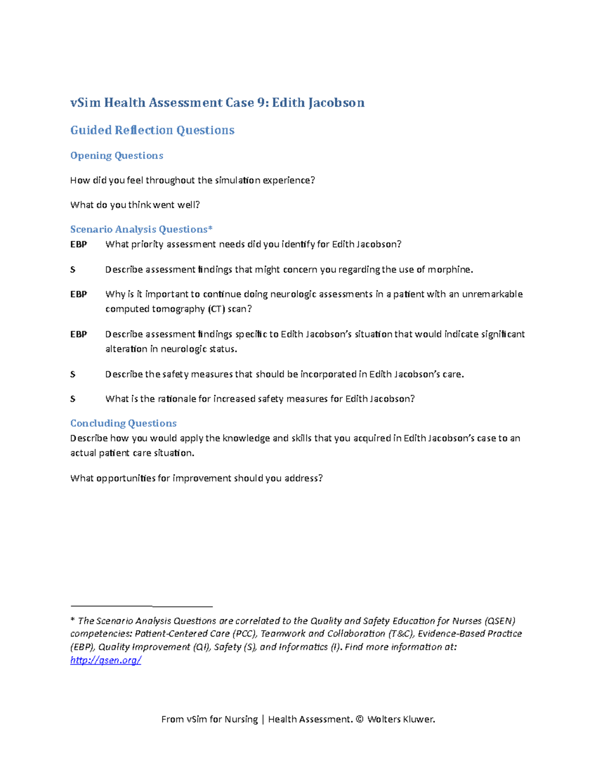 Assessment Case 09 Edith Jacobson GRQ Final - vSim Health Assessment ...