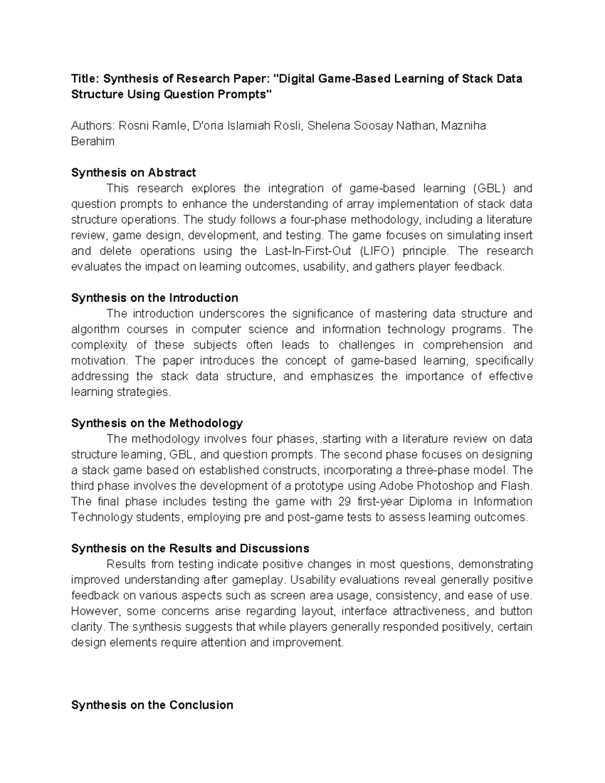 Synthesis-of-Research-Paper-Digital-Game-Based-Learning-of-Stack-Data-Structure-Using-Question ...