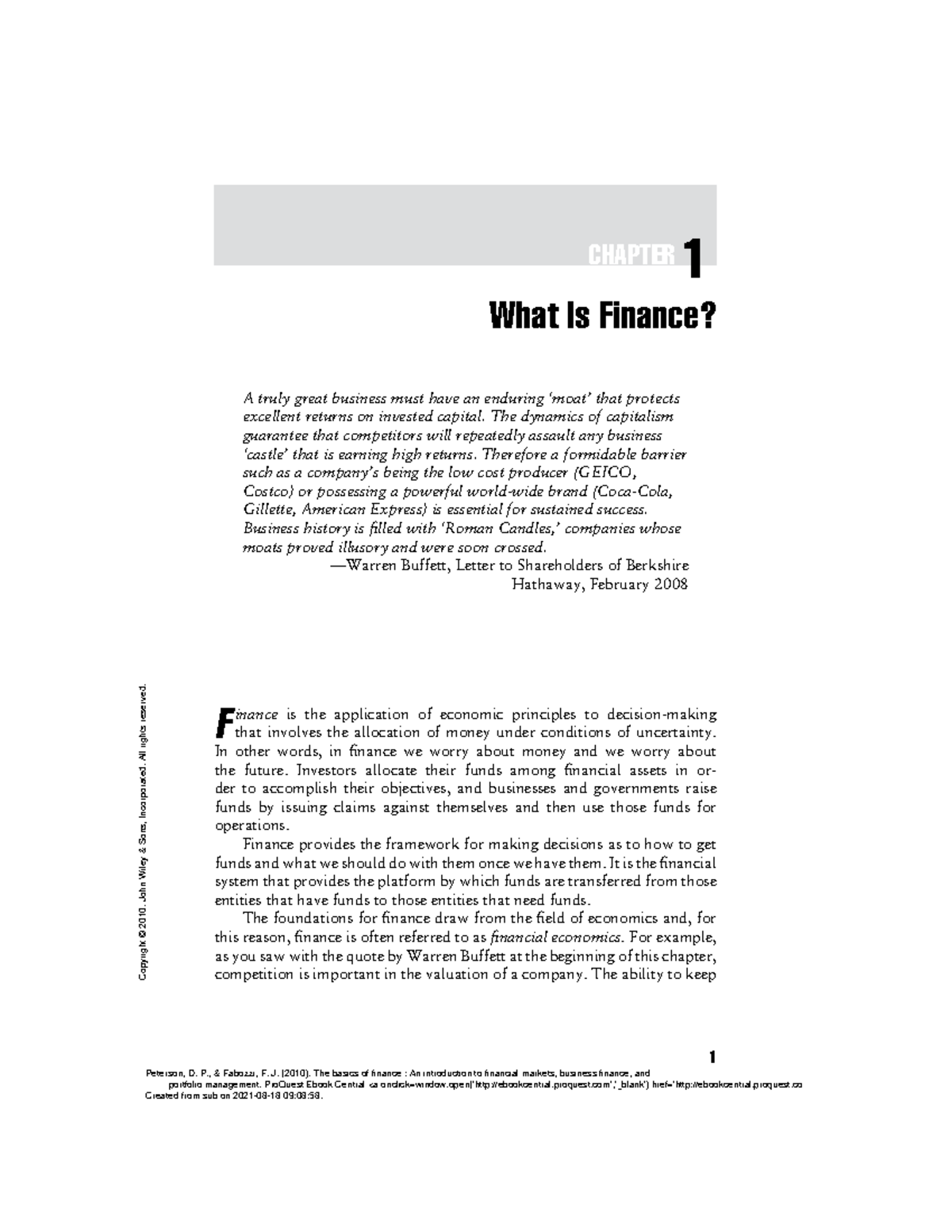 The Basics of Finance An Introduction to Financial... - (The Basics of ...
