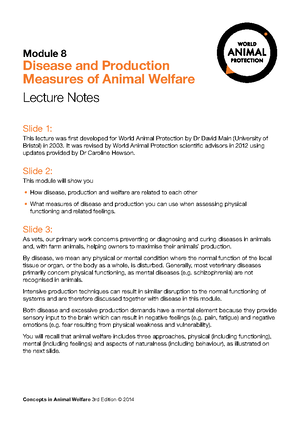 Animal Health Module 1 - Lecture notes 1 - Module 1 Introduction to ...