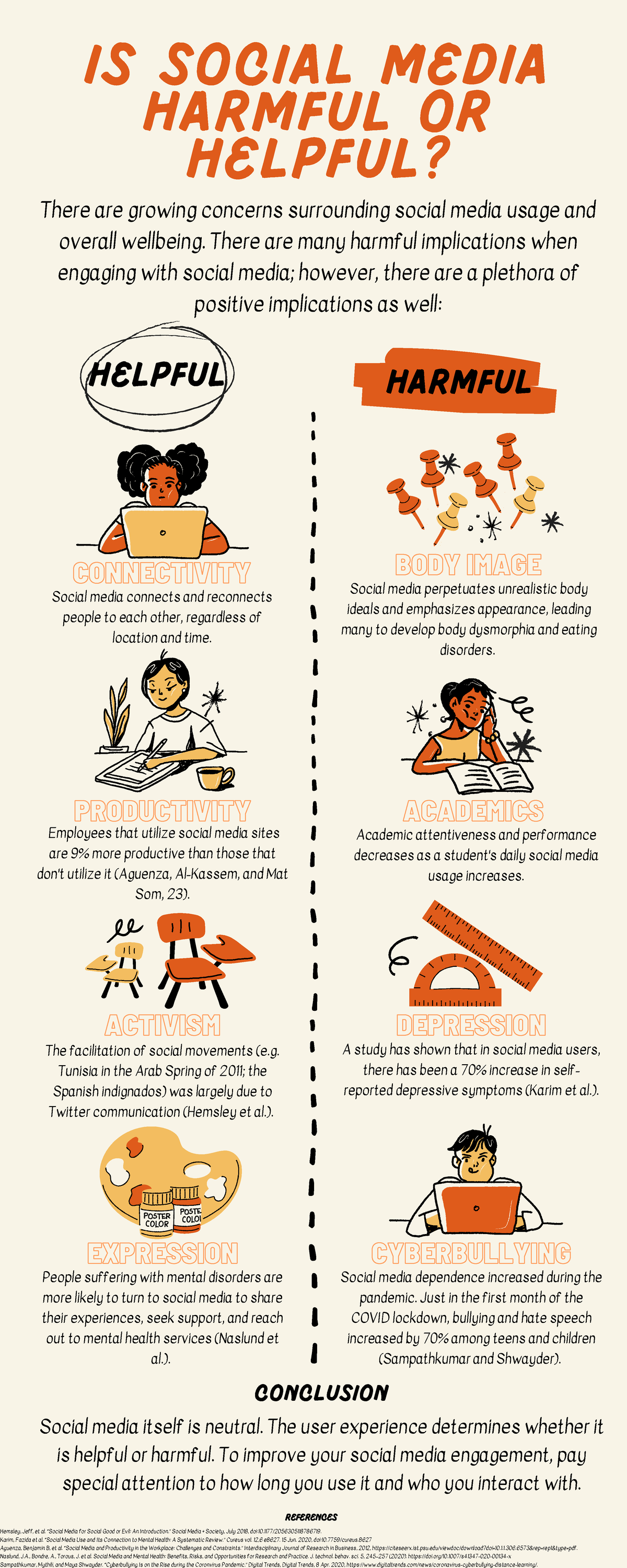 Comparison Infographic-Is Social Media Bad? - People suffering with ...