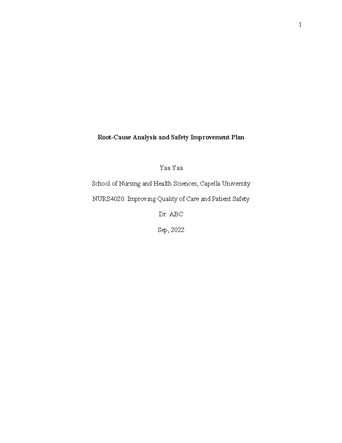 4020 ass 2 - assignment - Root-Cause Analysis and Safety Improvement ...