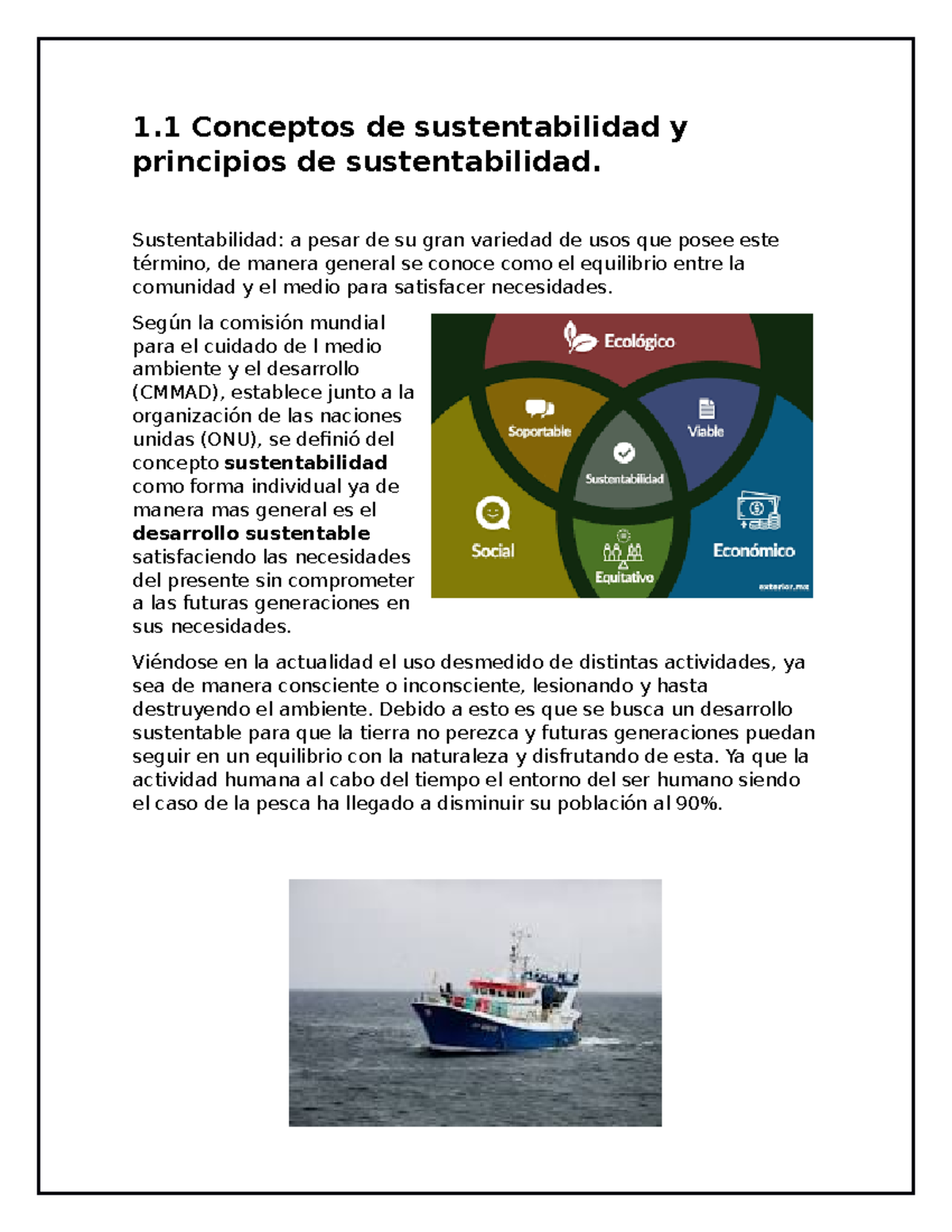 Asdfgghj - gsdgsdg - 1 Conceptos de sustentabilidad y principios de ...