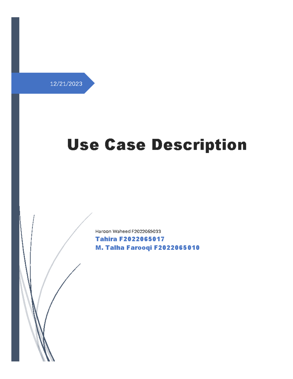 Use Case Discription - notes regarding software engineering course ...