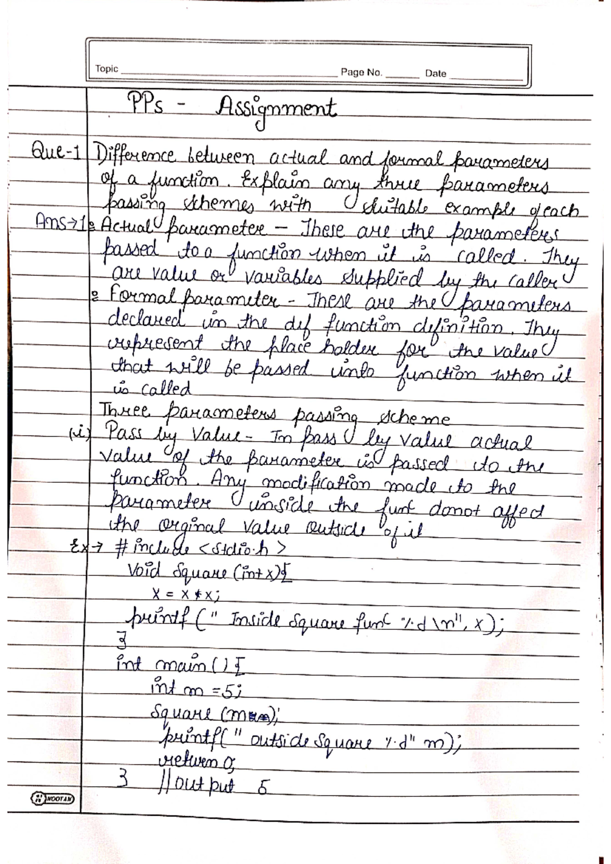 Pps assignment 2 - Cmputer Science And Engineering - Studocu