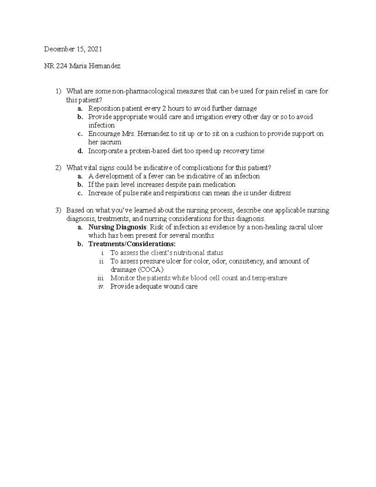 SIMS Lab - sim lab assignment questions - December 15, 2021 NR 224 ...