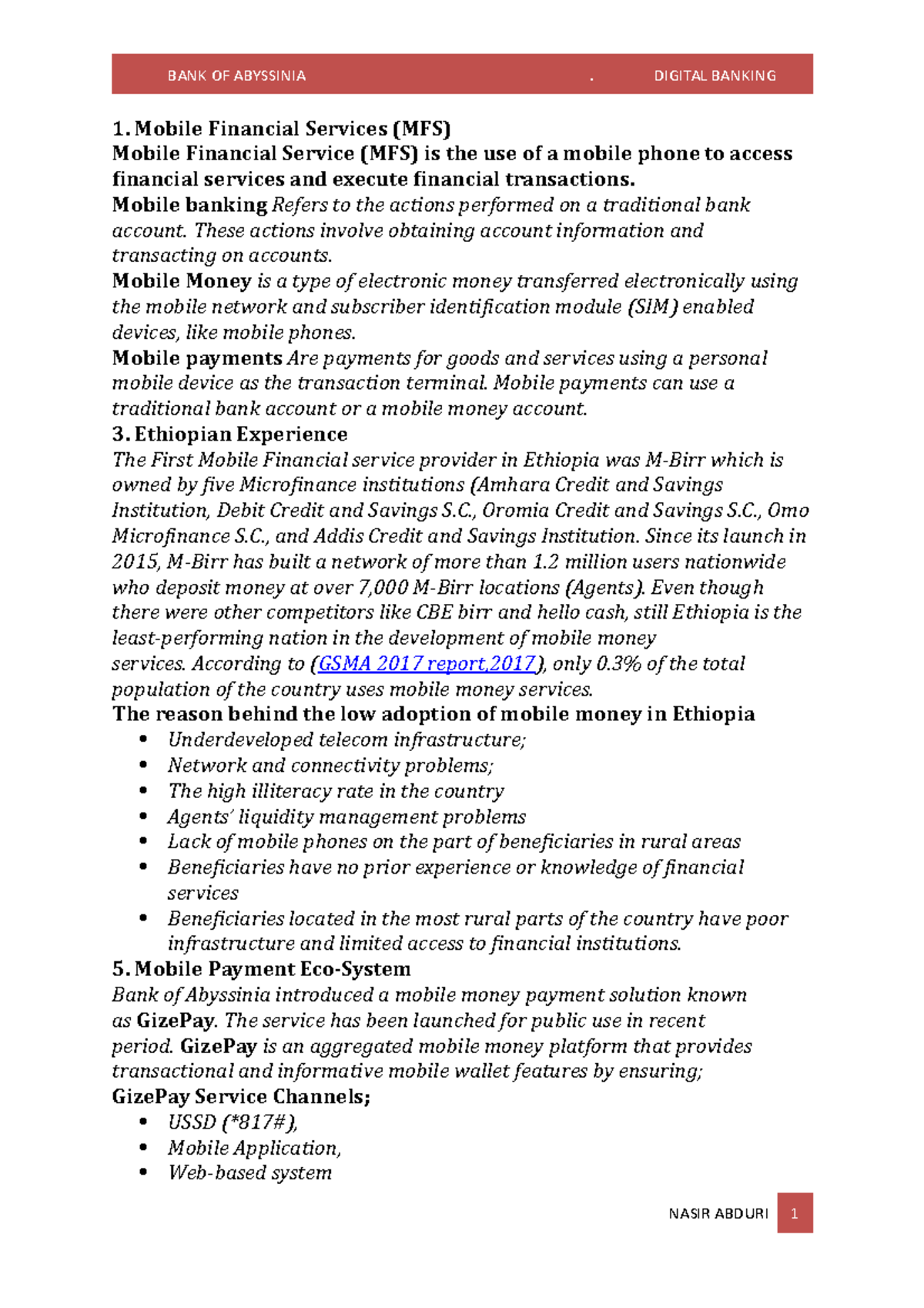 Digital copy - Mobile Financial Services (MFS) Mobile Financial Service ...