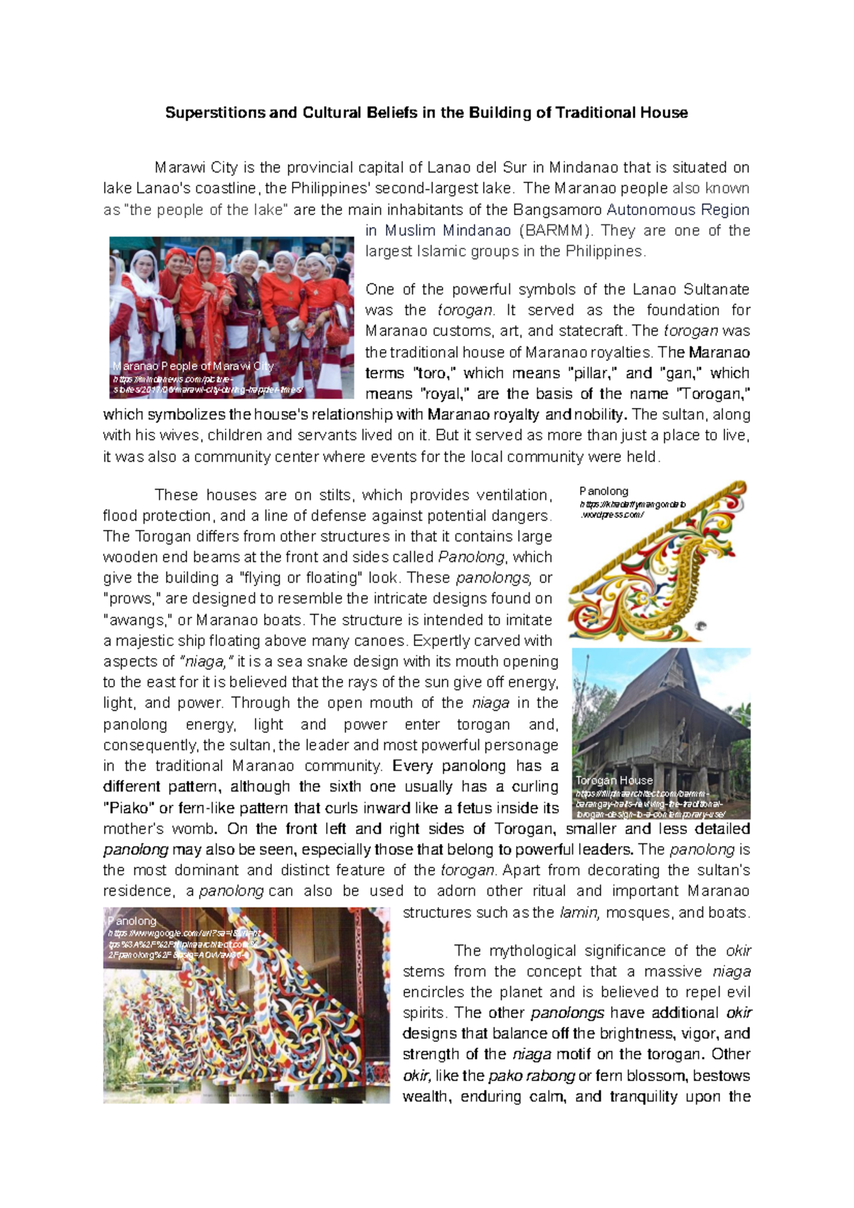 Superstitions and Cultural Beliefs in the Building of Traditional House ...