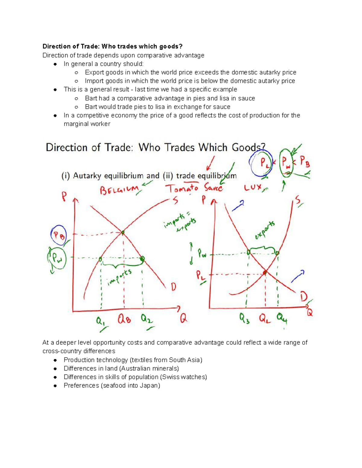 Lecture 19 International Trade Pt B - Macro - Direction of Trade: Who ...