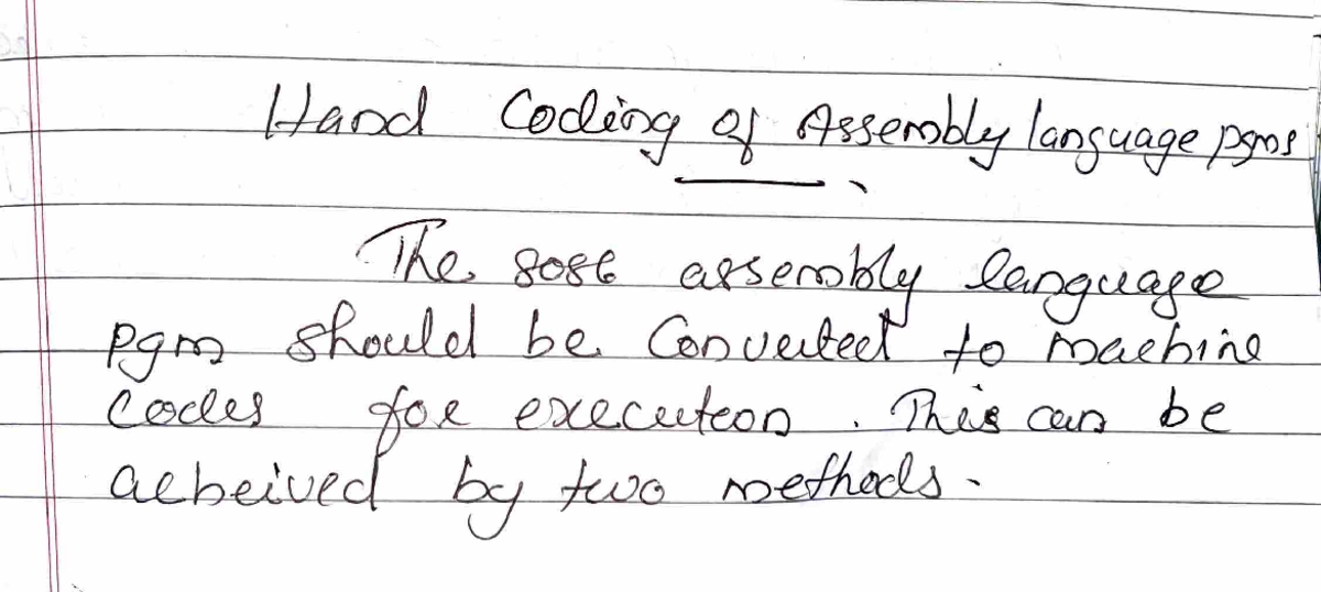 Hand coding - Notes of mp - Computer Science -, b ~cJ{ - Studocu