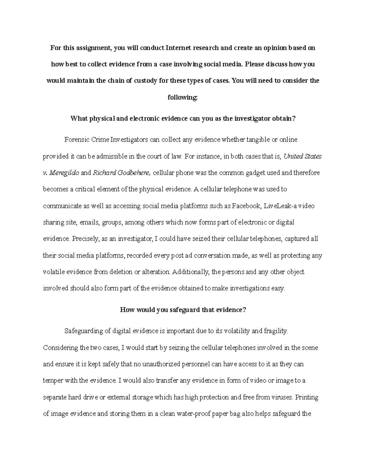 Computer Forensics-Unit 3 IP - For this assignment, you will conduct Internet research and ...