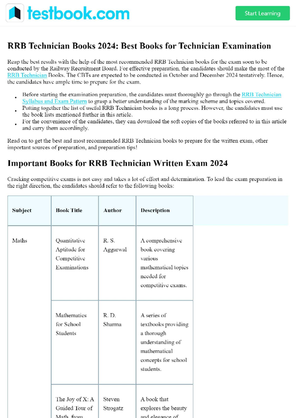 RRB Technician Books 2024 Best Books for Technician Examination ...