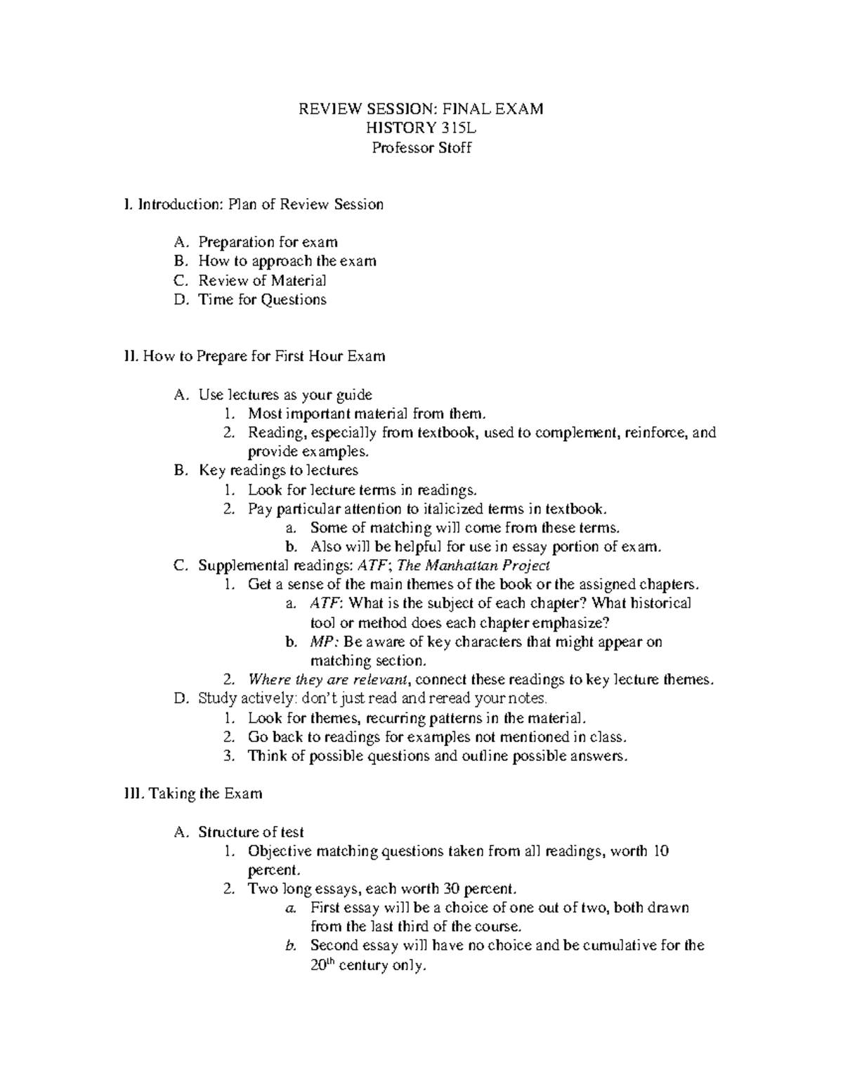 Finalo exam review United States 1492-1865: Prep Notes for the Final ...