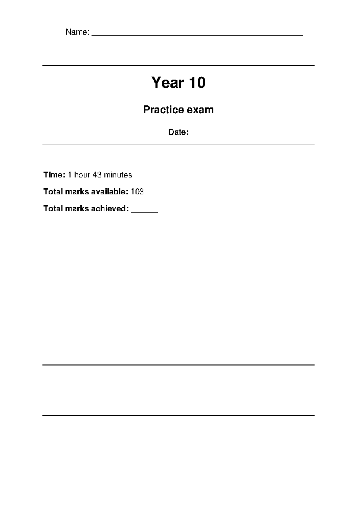 Practice Exam - asdadw - Name ...