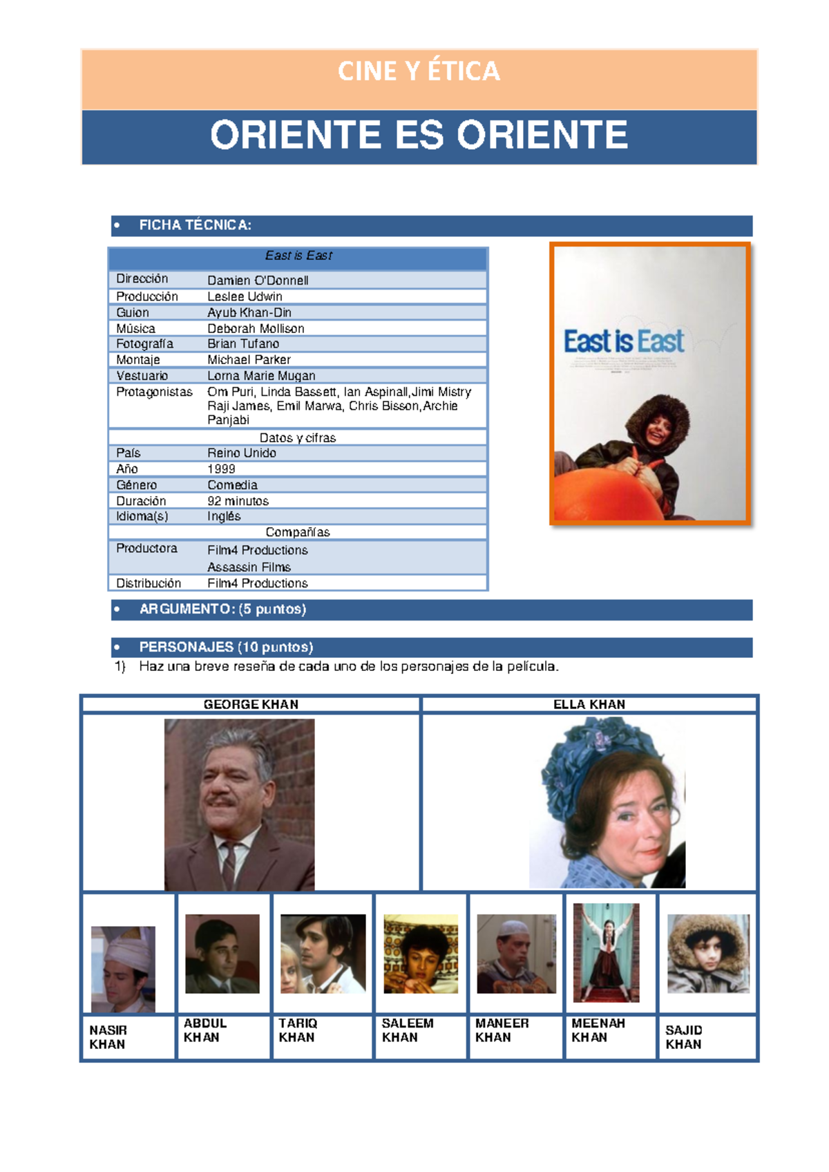 CINE Y Ética. Oriente ES Oriente - CINE Y ÉTICA ORIENTE ES ORIENTE ...