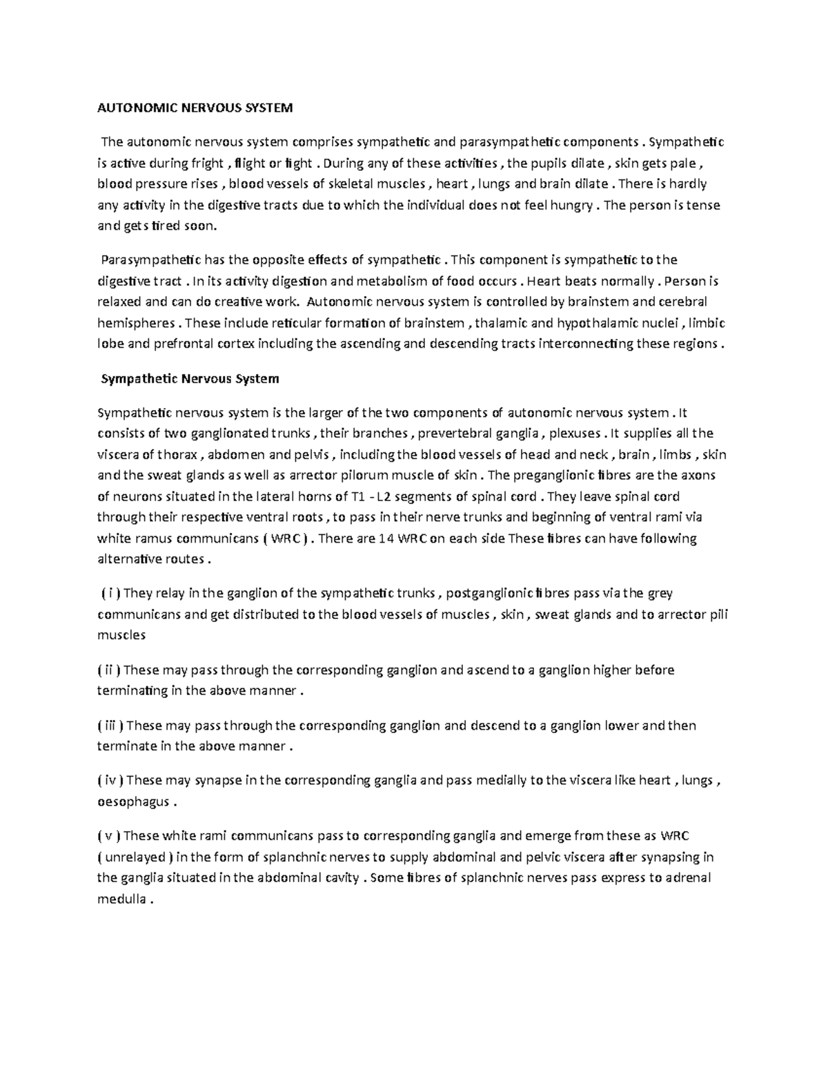 Autonomic Nervous System-WPS Office - AUTONOMIC NERVOUS SYSTEM The ...