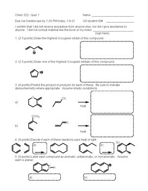 Chem 321 2020 fall problem set 2 - Due by 11:59 PM Friday, September 25 Chem 321 - Problem Set 2 ...