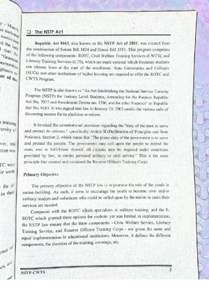 Module 1 NSTP PART 3 - National Service Training Program - Studocu