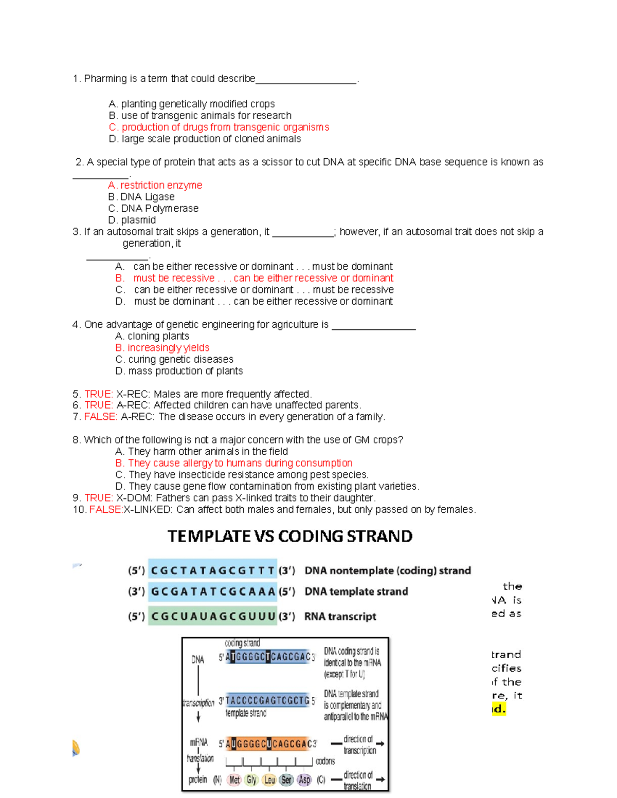 GENeral biology - Pharming is a term that could describe ...