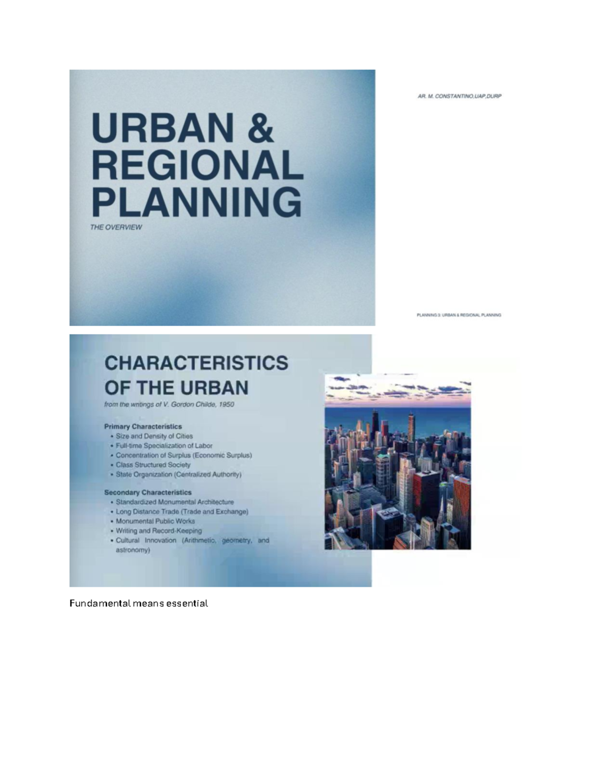 11-25-24 1st lesson - AR. M. CONSTANTINO.UAP URBAN REGIONAL PLANNING ...