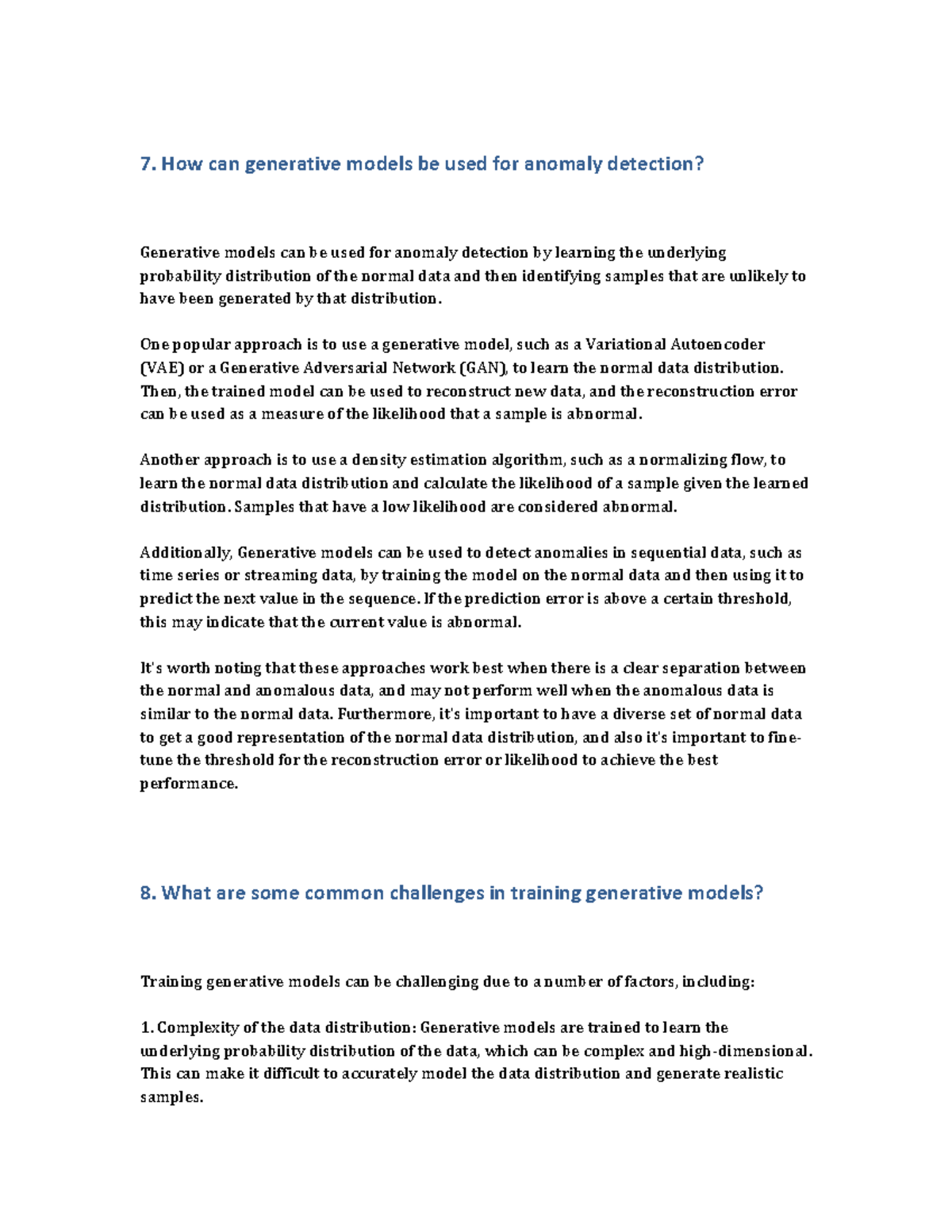 Generative models 2 - 7. How can generative models be used for anomaly ...