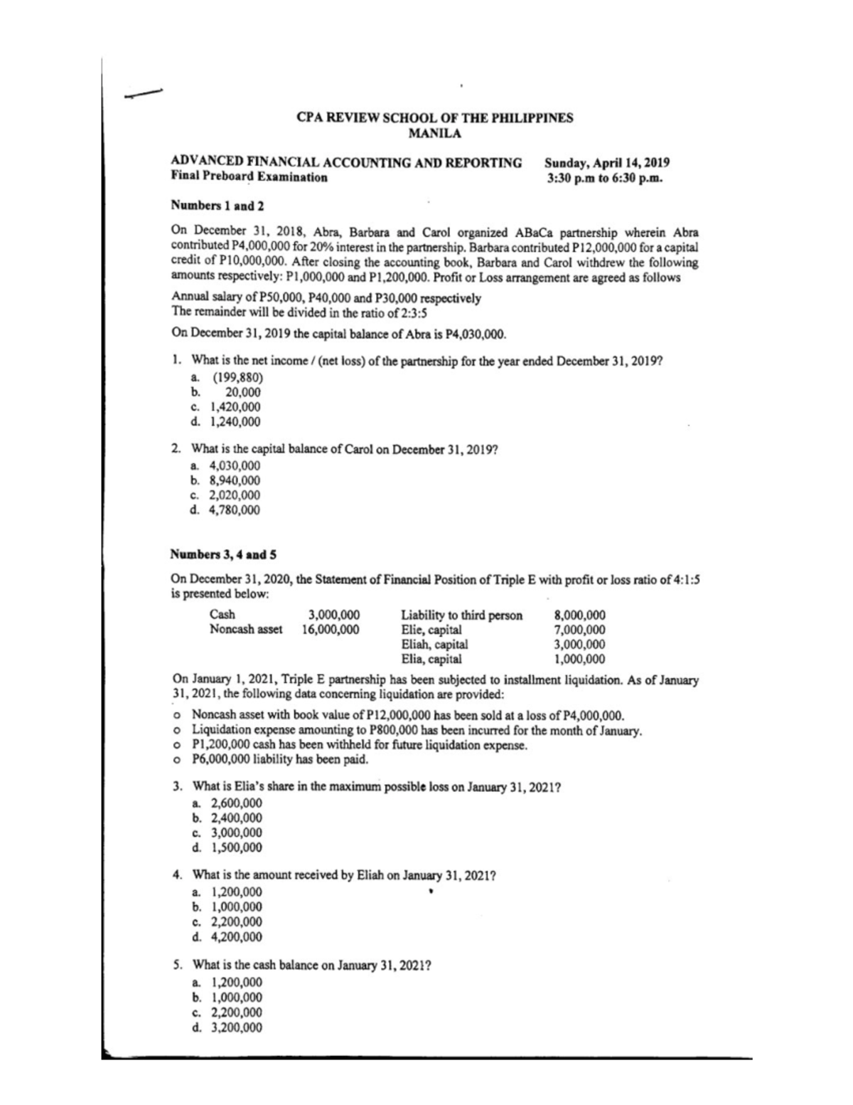 CPAR AFAR PRACTICE MATERIAL - Financial Accounting and Reporting ...